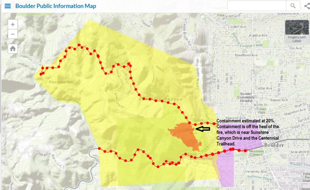 Containment area map - Boulder ODM