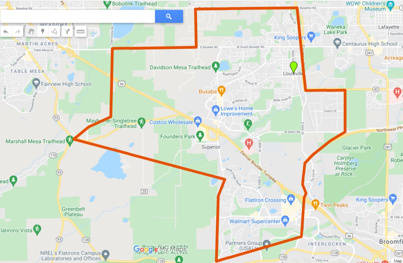 Evacuation Area for Marshall Fire - Boulder ODM