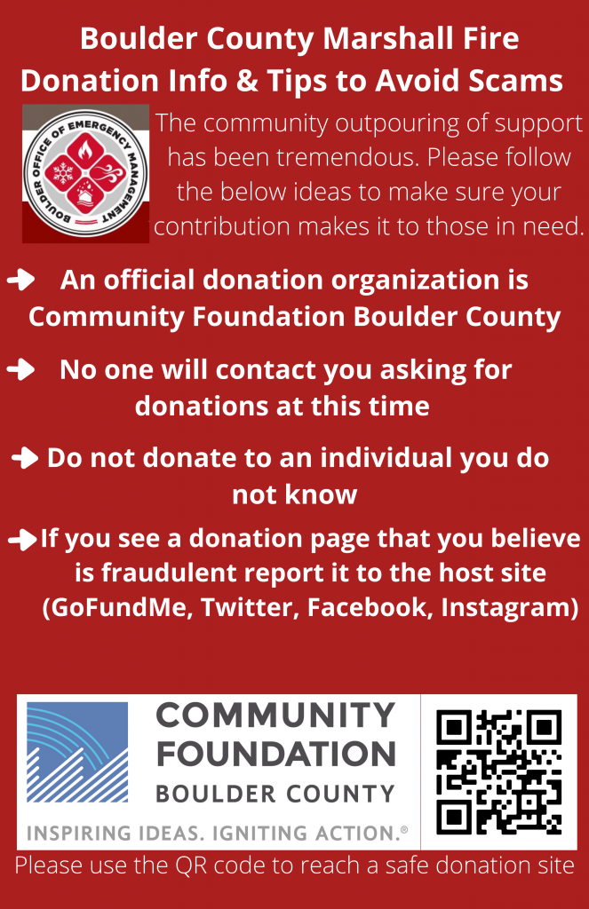 Donation Information and Tips to Avoid Scams - Boulder ODM
